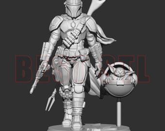 The Mandalorian Star Wars Fanart 30cm Stl Files - Etsy