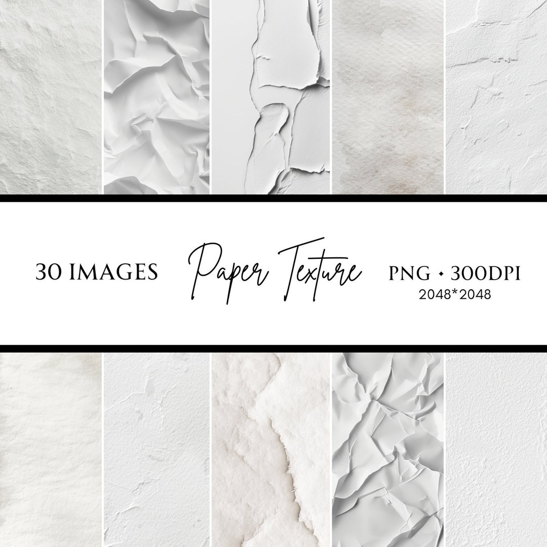 30 White Paper Textures - Unique Patterned Surface - Digital Paper ...