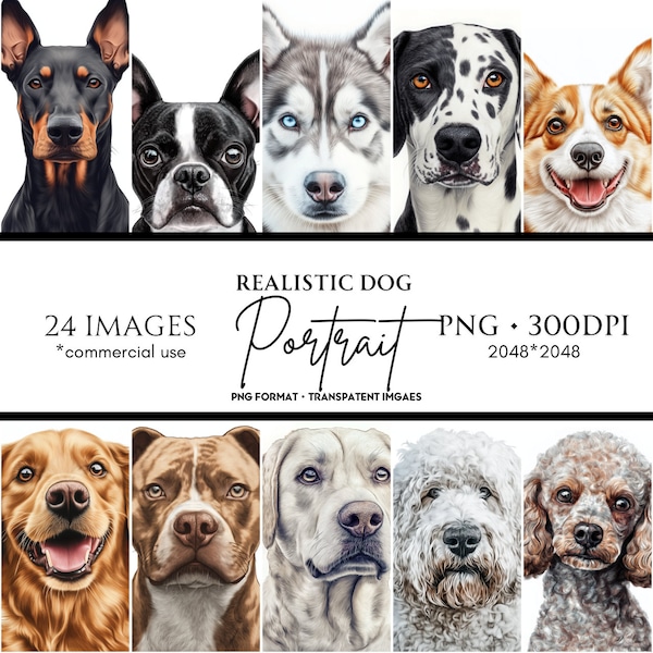 Realistic Dog - Etsy