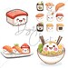 30 Cute Japanese Food Clipart - Sushi, Ramen, Takoyaki, Bento ...