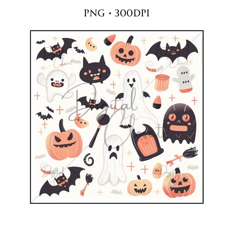 Cute Halloween Clipart and Halloween Cartoon, Pumpkins, Ghosts, Witches ...