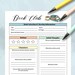 Printable Book Club Discussion, Book Review, Book Club Printables ...