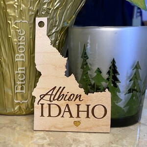 Wood Idaho State Ornament for Boise, Meridian, Nampa, Coeur D'alene ...