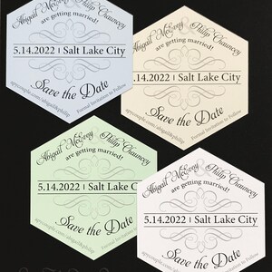 Hexagon Save the Date Magnets - Etsy