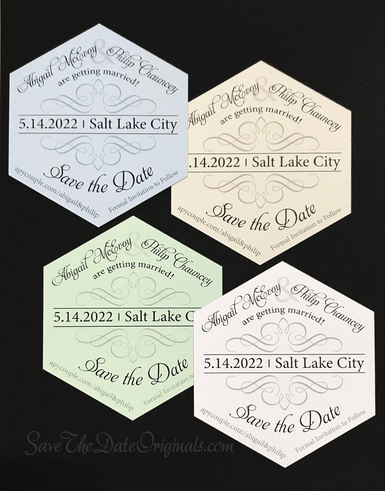 Hexagon Save the Date Magnets - Etsy