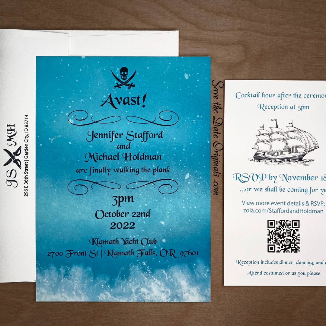 Sea Pirate Wedding Invitation - Etsy