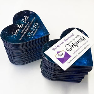 Heart Shape Save the Date Magnets - Starry Night - Etsy