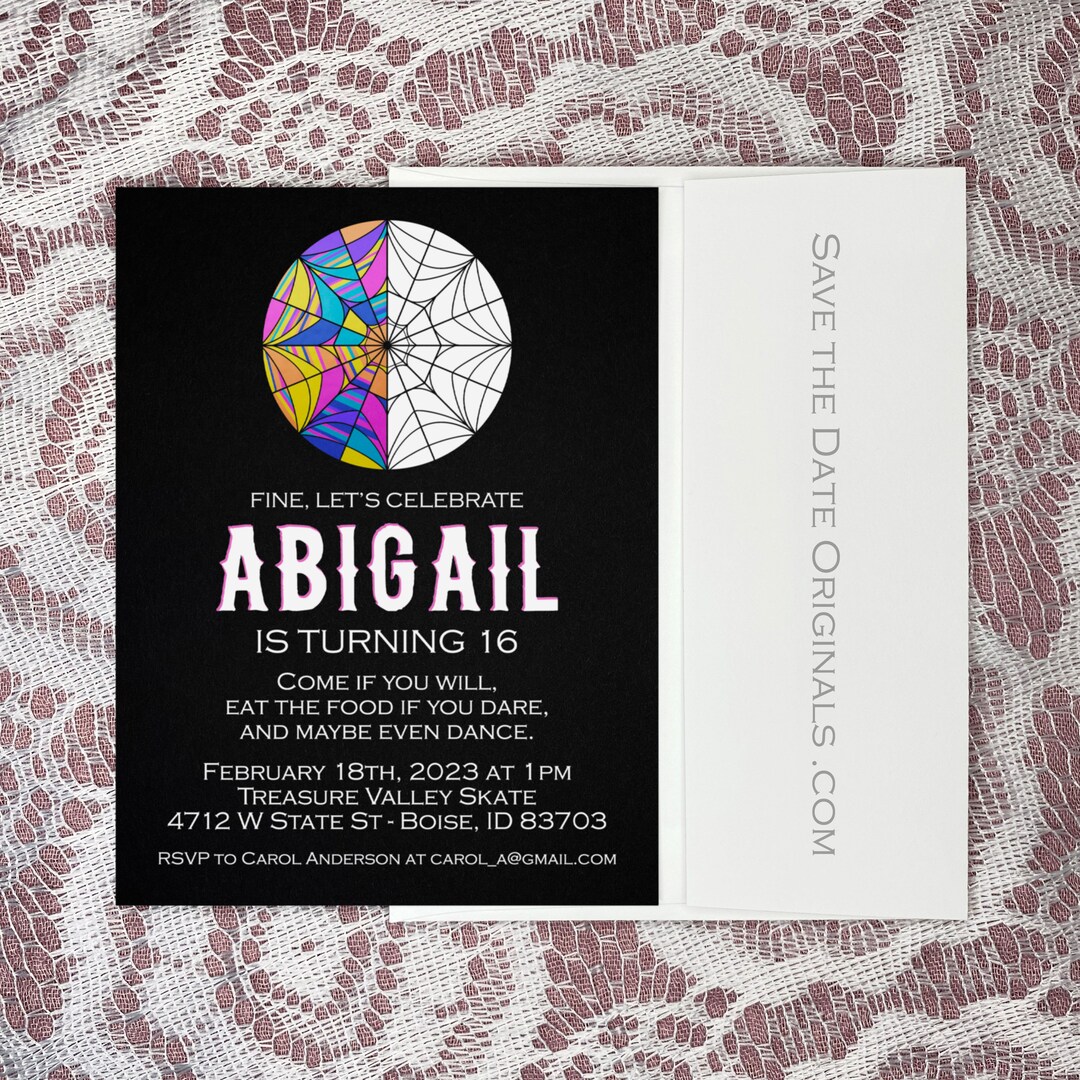 Wednesday Birthday Party Invitation - Etsy