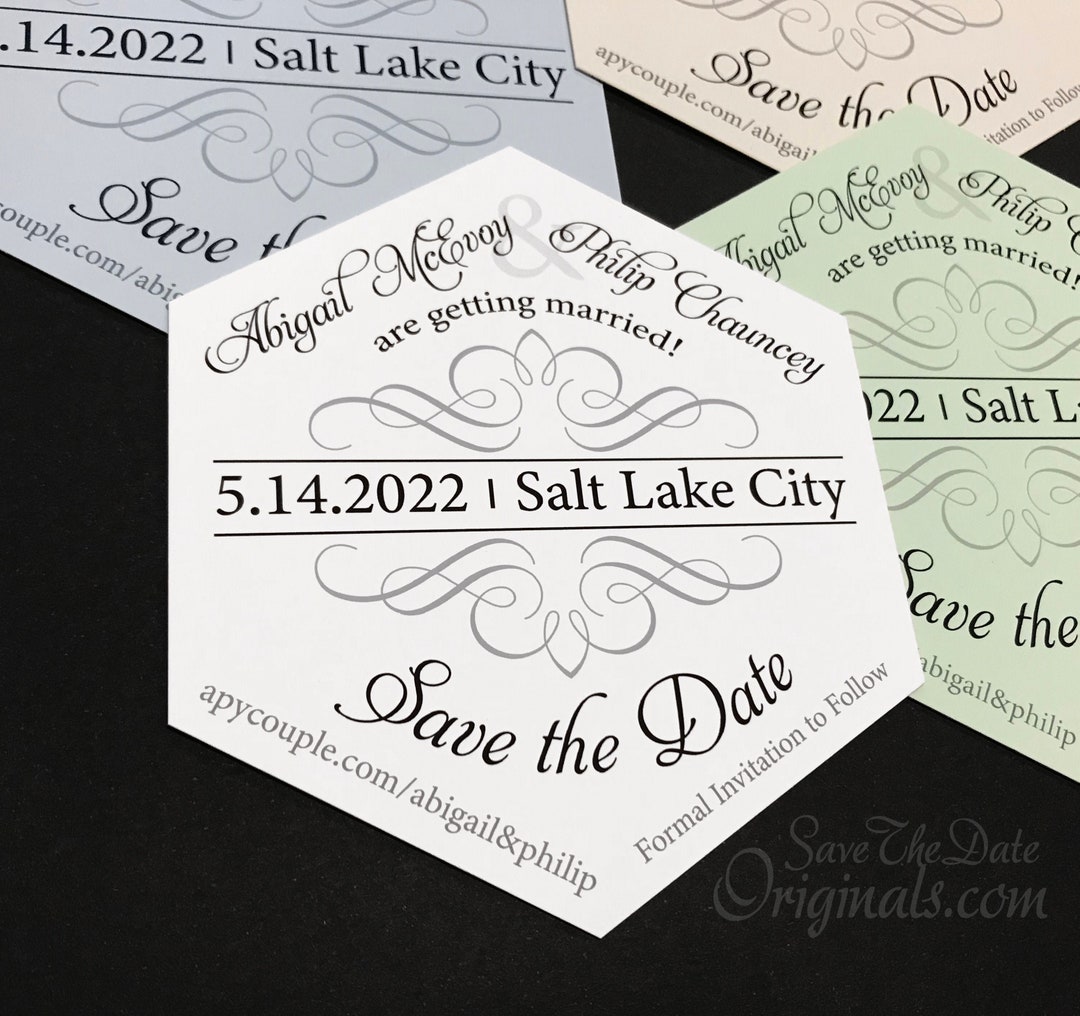 Hexagon Save the Date Magnets - Etsy