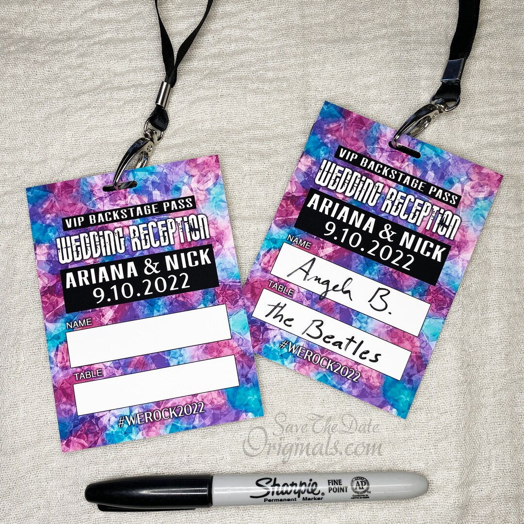 Wedding Back Stage Badges { SET OF 20 } - Etsy