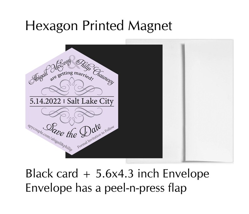 Hexagon Save the Date Magnets - Etsy