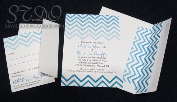 Chevron Pattern Invitations