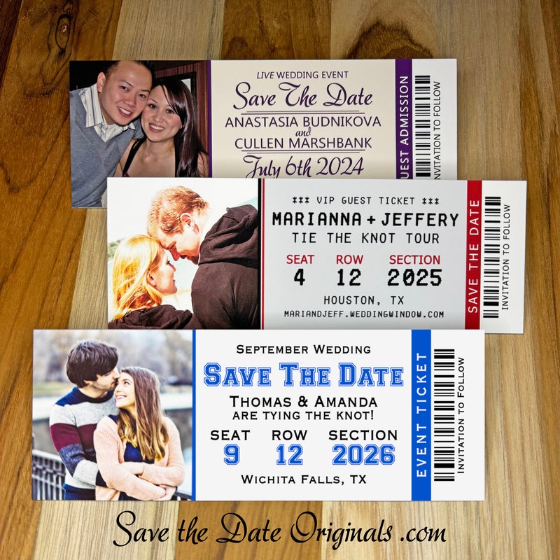 Ticket Save the Date - Etsy