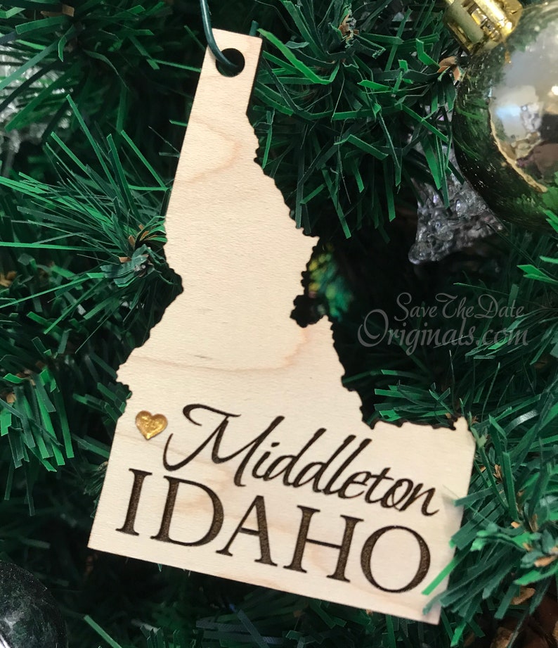 Wood Idaho State Ornament for Boise Meridian Nampa Coeur | Etsy