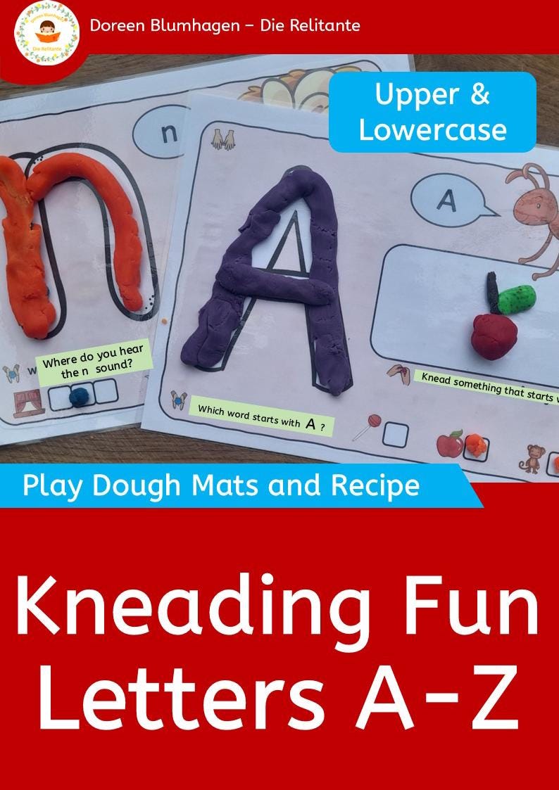 Playdough Letters A-Z – Sound Recognition Mats for Kindergarten ...