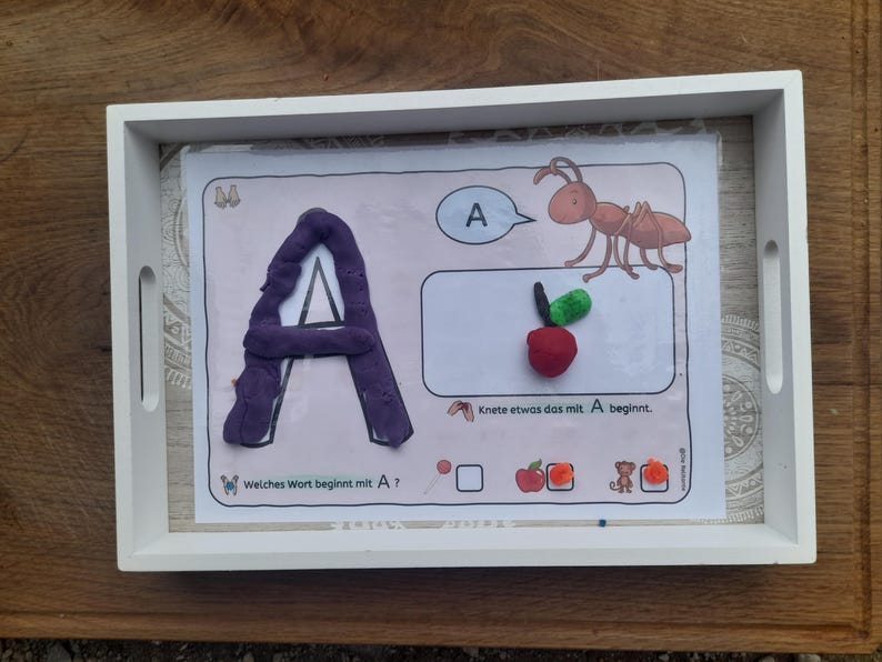 Playdough Letters A-Z – Sound Recognition Mats for Kindergarten ...