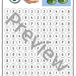 Number Learning Game 0-10: Search and Match Activity for Buttons ...