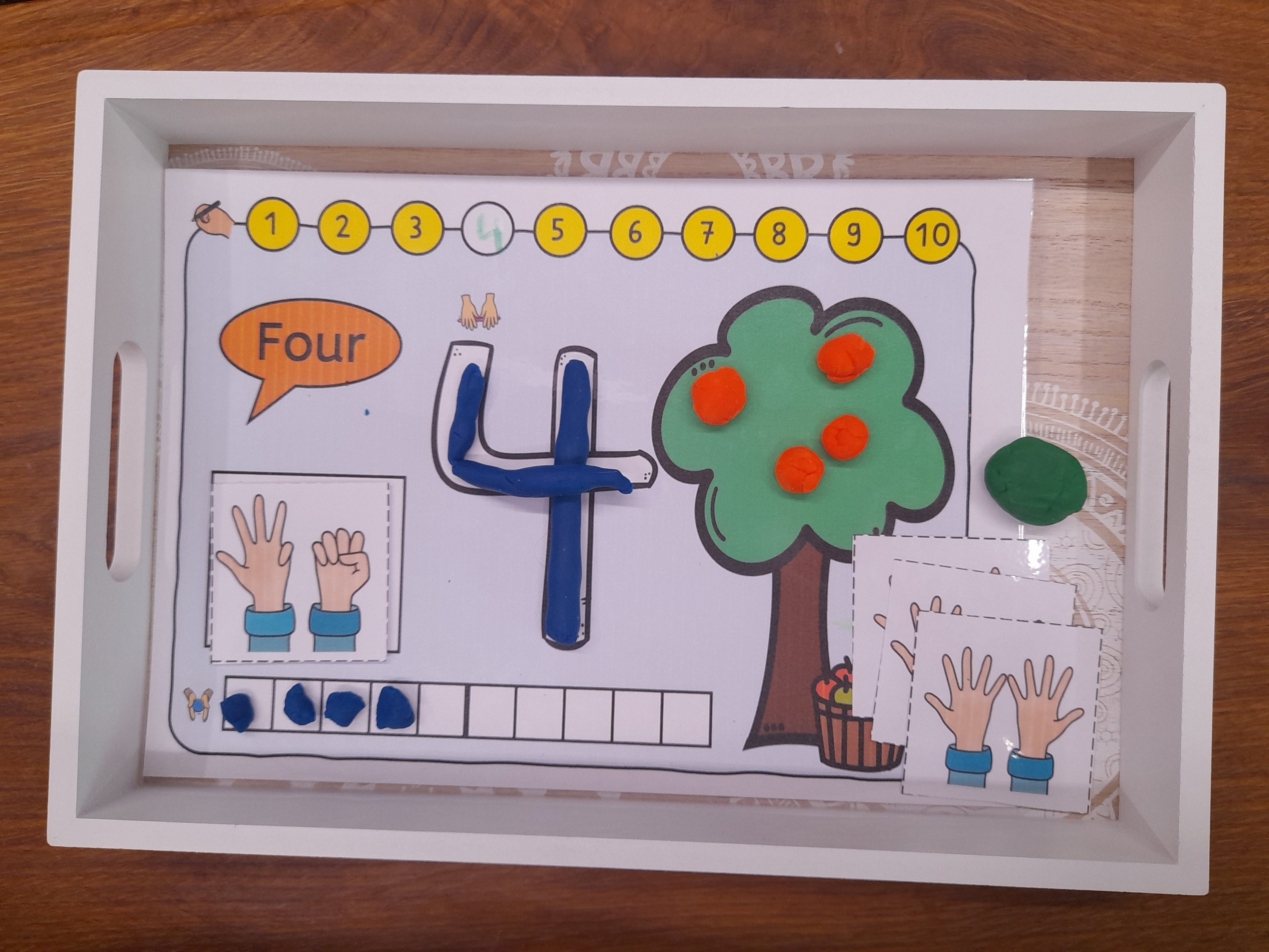 Numbers 1 - 10 Play Dough Mats - Counting / Numerals Within 1 - 10 for ...