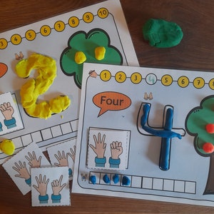 Numbers 1 - 10 Play Dough Mats - Counting / Numerals Within 1 - 10 for ...