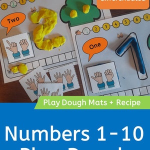 Numbers 1 - 10 Play Dough Mats - Counting / Numerals Within 1 - 10 for ...