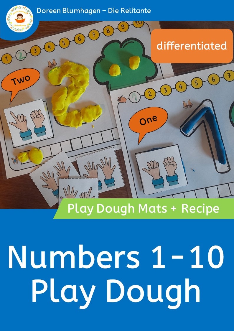 Numbers 1 - 10 Play Dough Mats - Counting / Numerals Within 1 - 10 for ...
