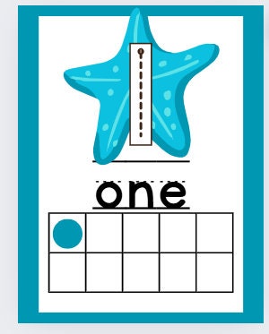 Classroom Numbers 1-10, Blue, Ocean Theme - Etsy