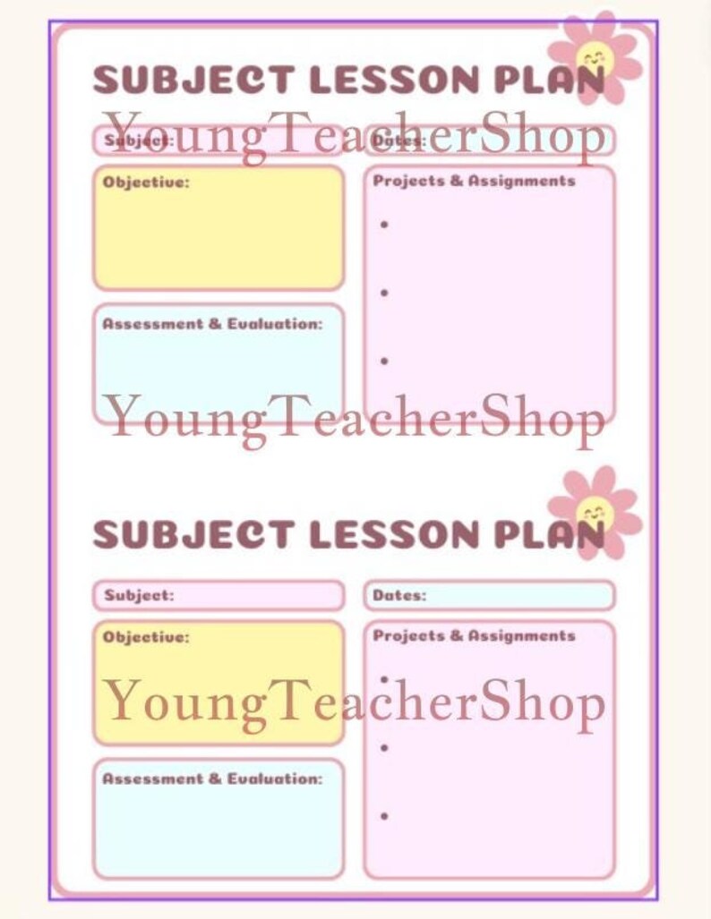 Mini Multiple Subjects Teacher Planner - Etsy