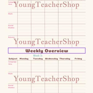 Mini Multiple Subjects Teacher Planner - Etsy