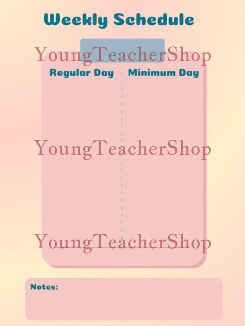 Mini Multiple Subjects Teacher Planner - Etsy