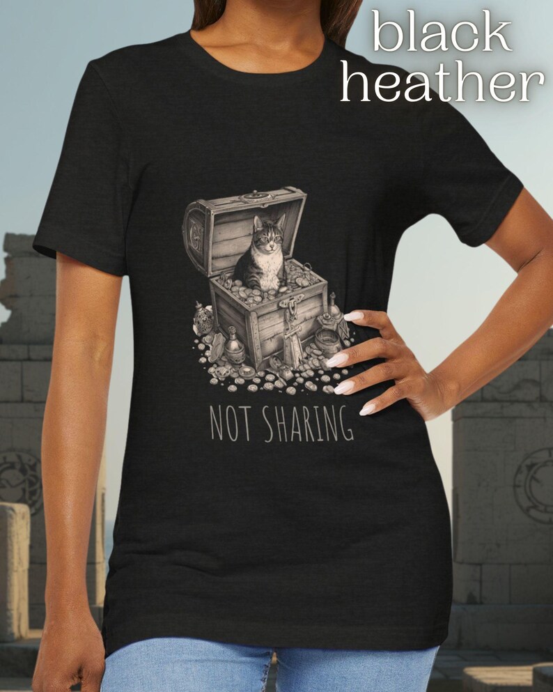 DND Cat Treasure Chest Shirt, Fantasy RPG Cat Lover Tee, Dungeon Master ...