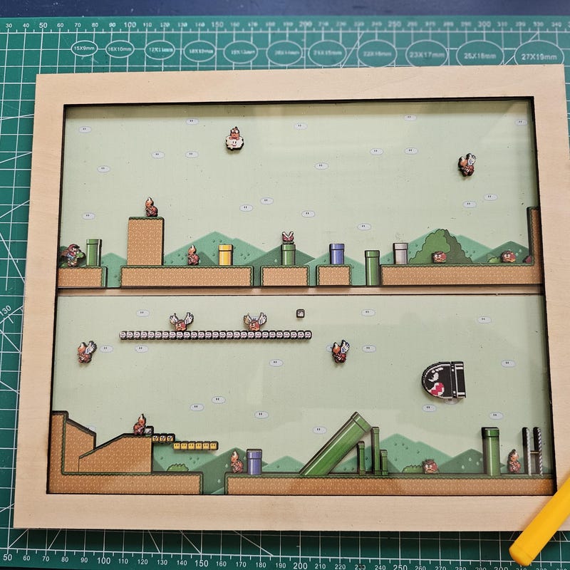 Mario Shadow Box - Etsy