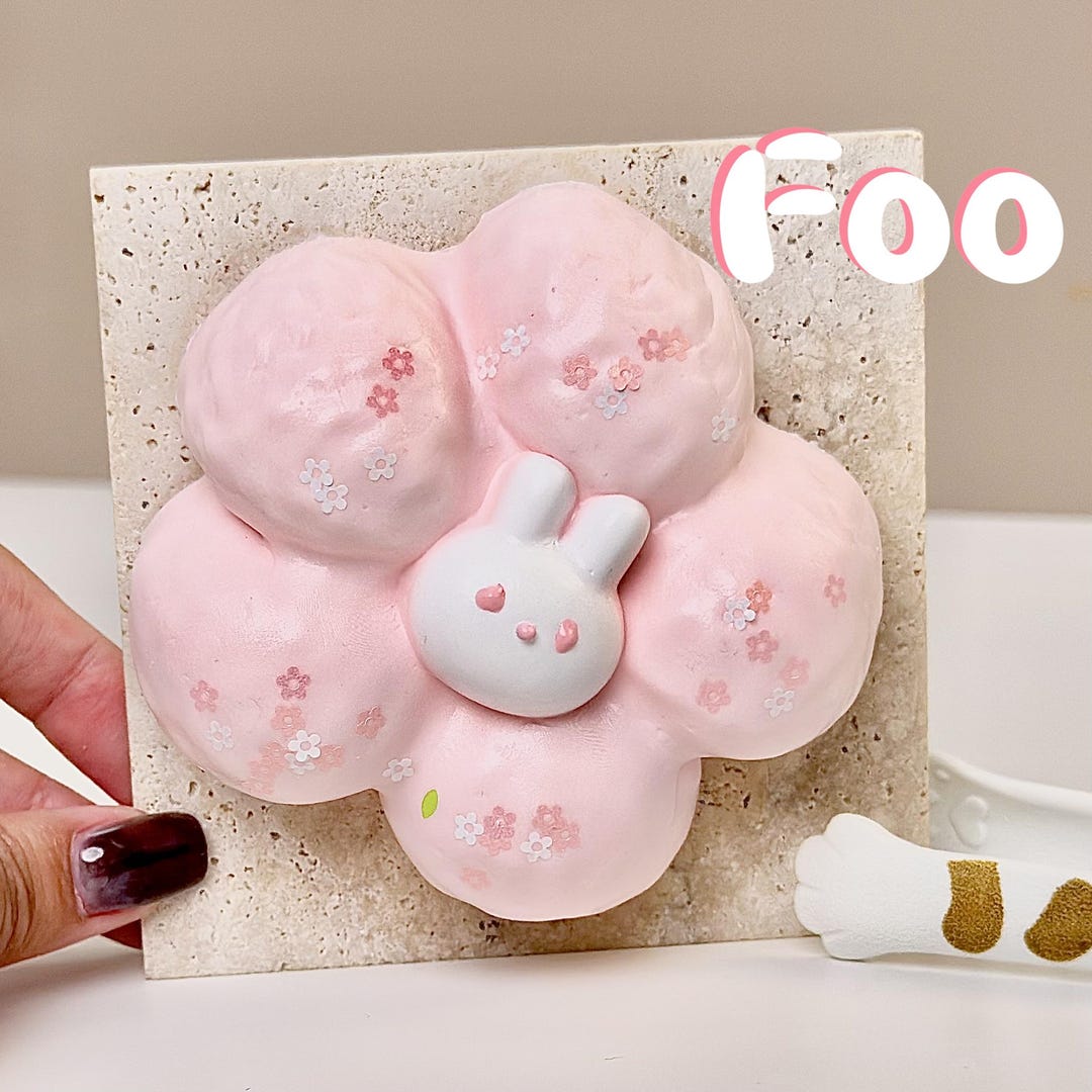 Sunflower Rabbit Taba Squishy, Handmade Silicone Slime Making, Tarro ...