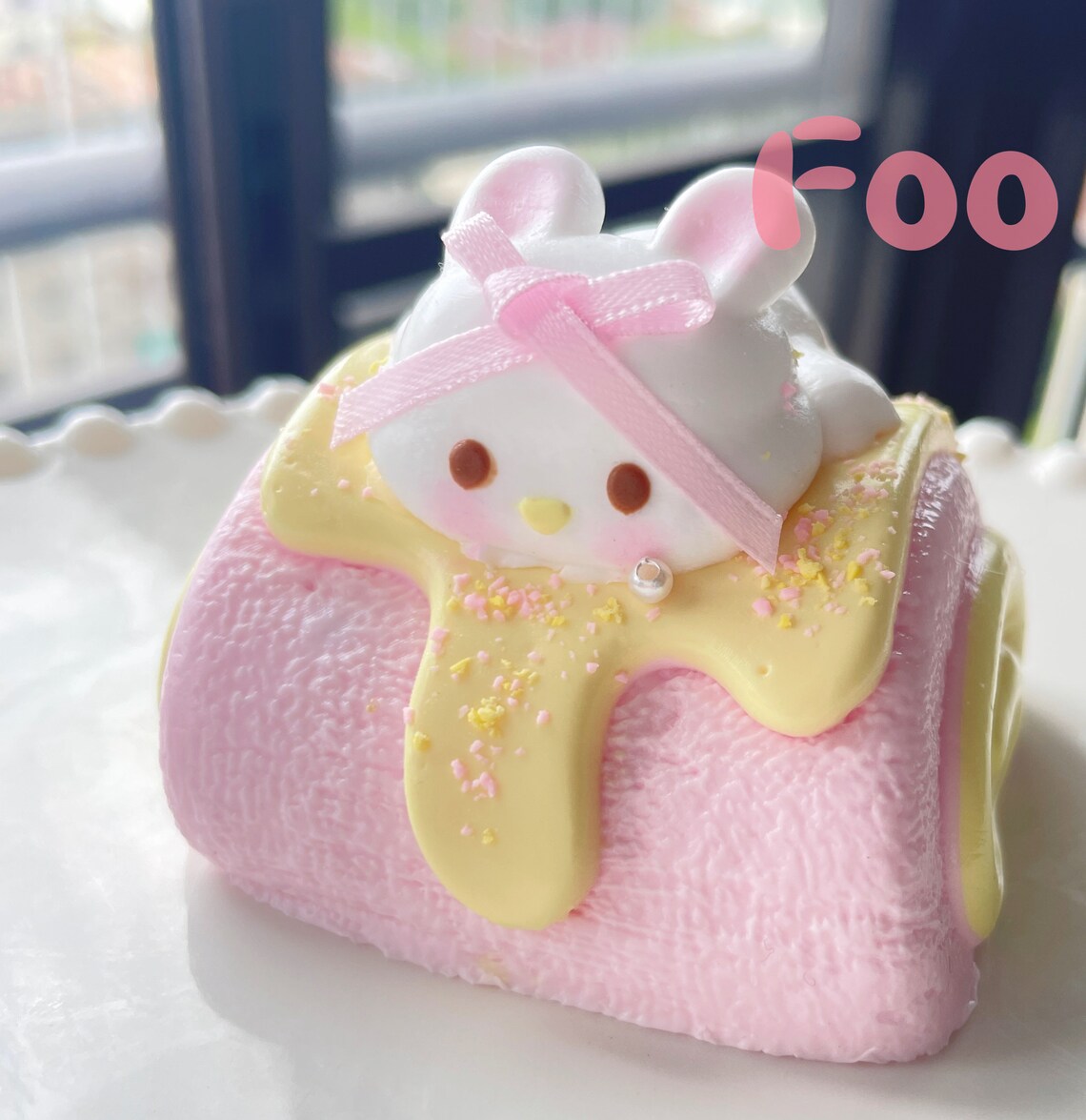 Bunny Bun Taba Squishy, Handmade Slime Slow Rising Toy, Cute Gift for ...