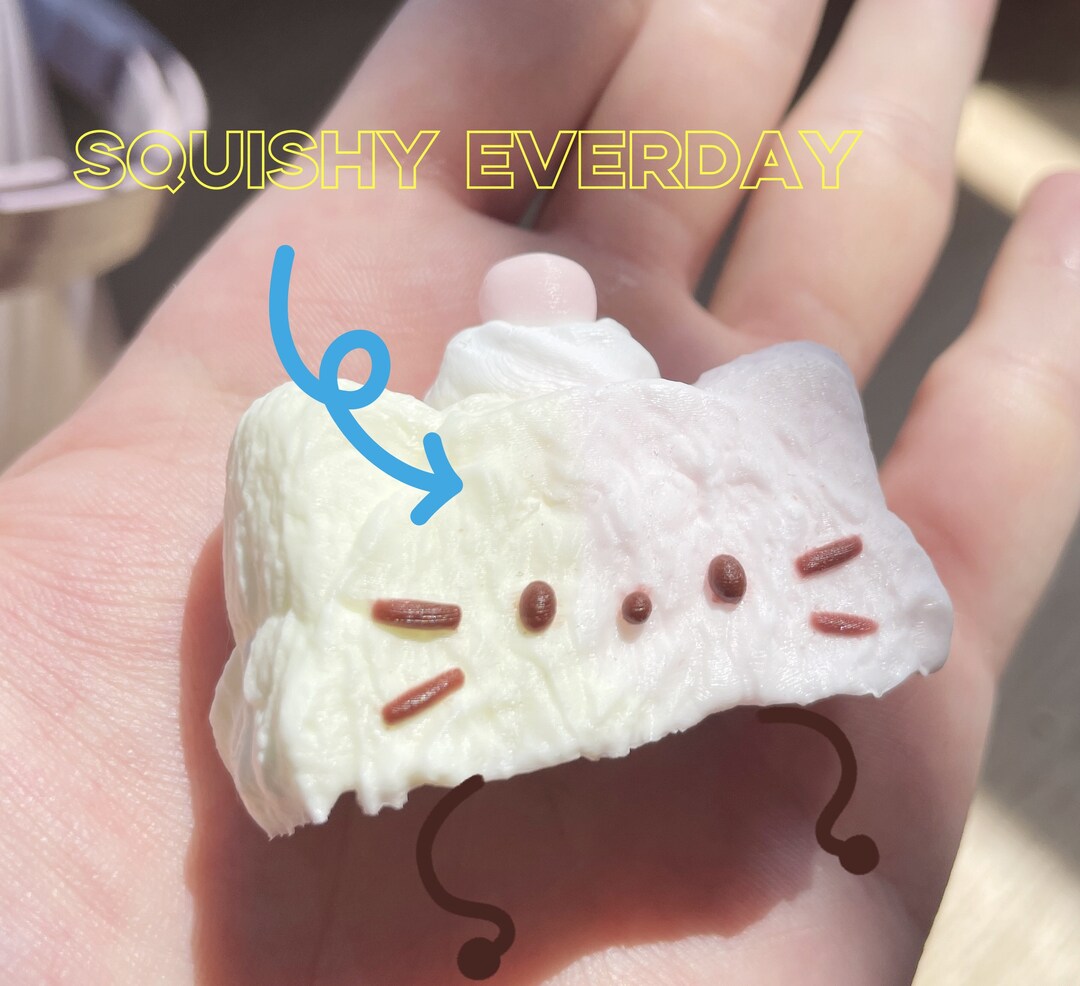 Taba Squishy Toy Kitty Cake, Handmade Silicone Stress Relef Ball for ...