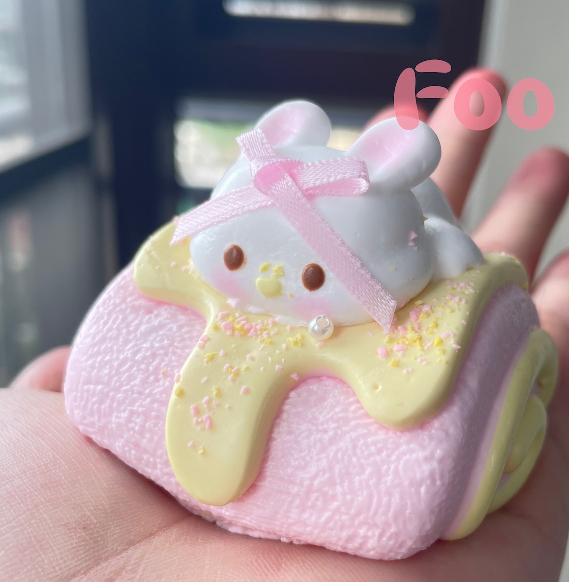 Bunny Bun Taba Squishy, Handmade Slime Slow Rising Toy, Cute Gift for ...