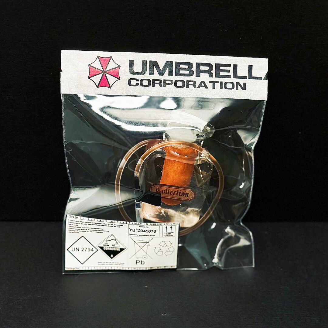 Resident Evil Taba Squishy Keychain, Virus Sample Model Handmade ...