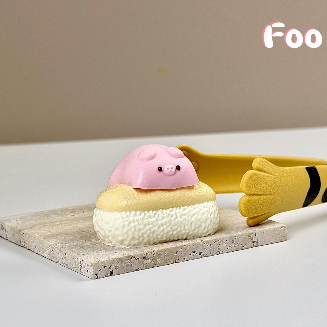 Handmade Sushi Piggy Taba Squishy, Tab Squishy Slime Silicone Toy ...