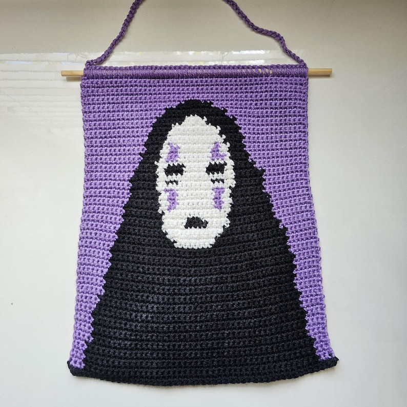 No Face Crochet Tapestry - Etsy