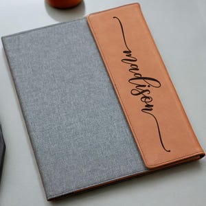 Custom Name Portfolio, Monogram Padfolio, Personalized Portfolio ...