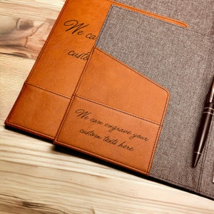 Custom Business Logo Portfolio, Custom Engraved Padfolio, Personalized ...