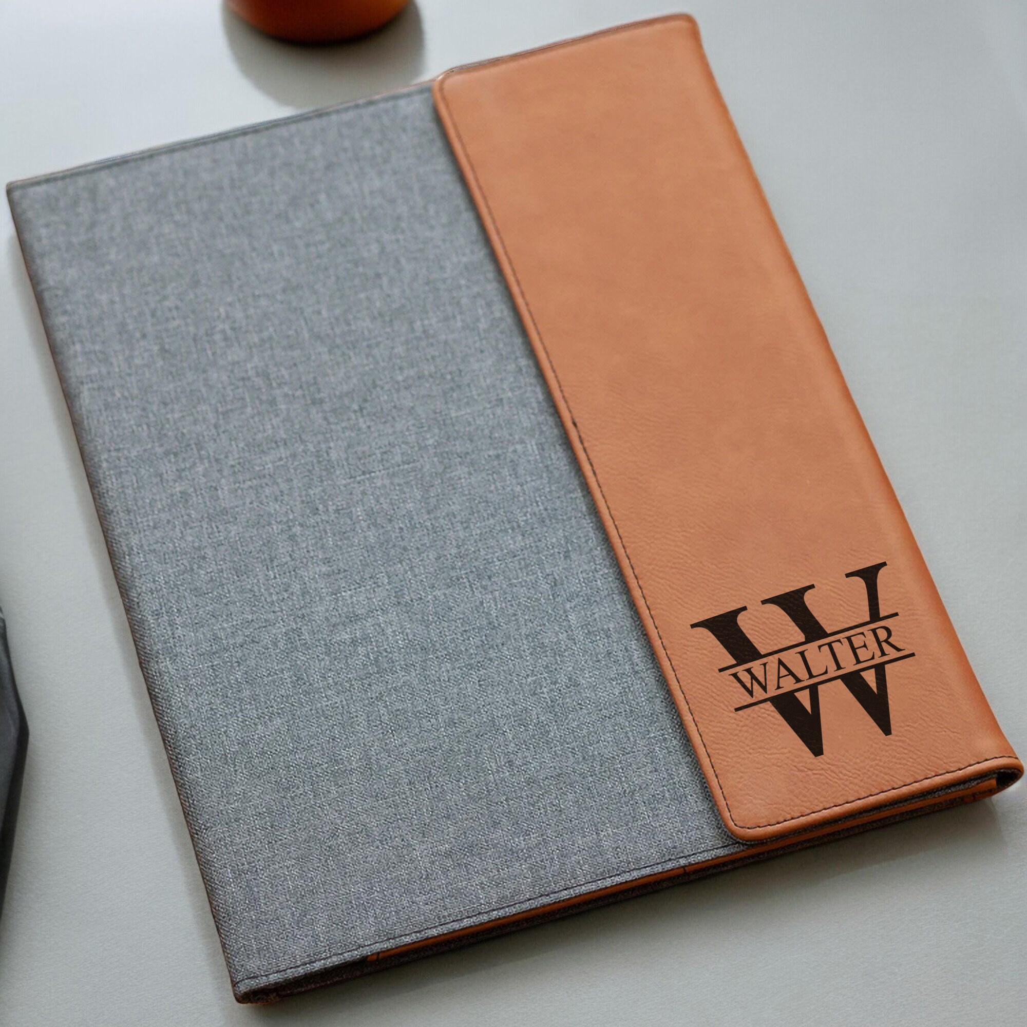 Custom Name Business Portfolio, Refillable Personalized Monogram ...