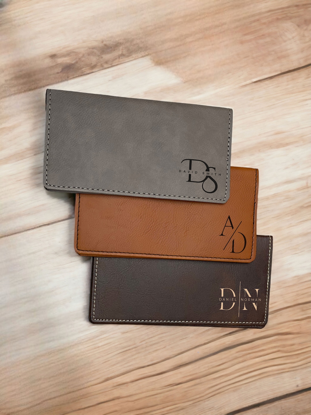 Custom Monogram Checkbook Cover, Personalized Checkbook Holder ...