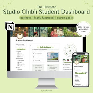 Studio Ghibli Student Notion Template - Etsy
