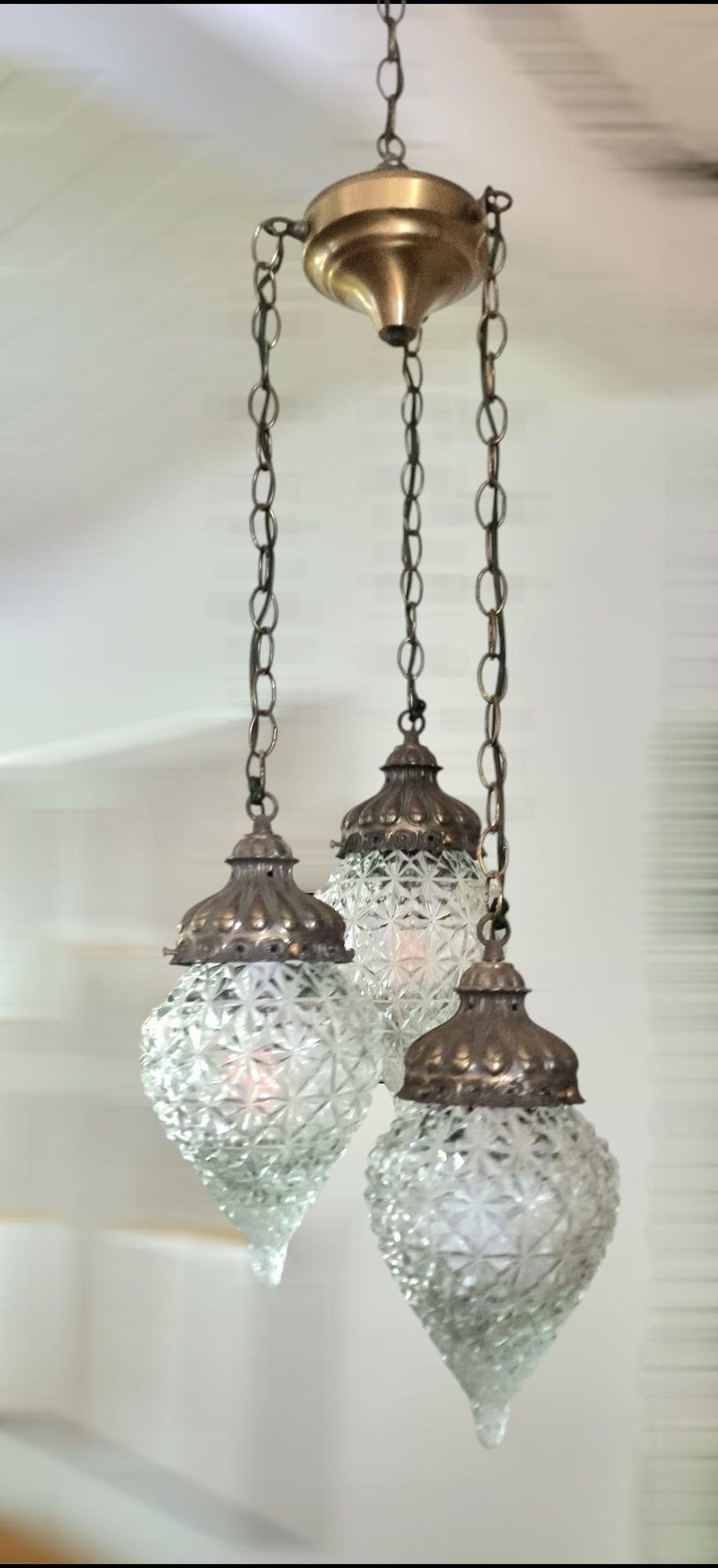 Mid Century Swag Lamp / Chandelier - Etsy