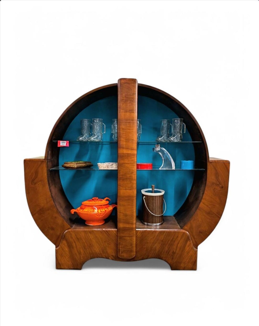 Art Deco Round Display Cabinet - Etsy