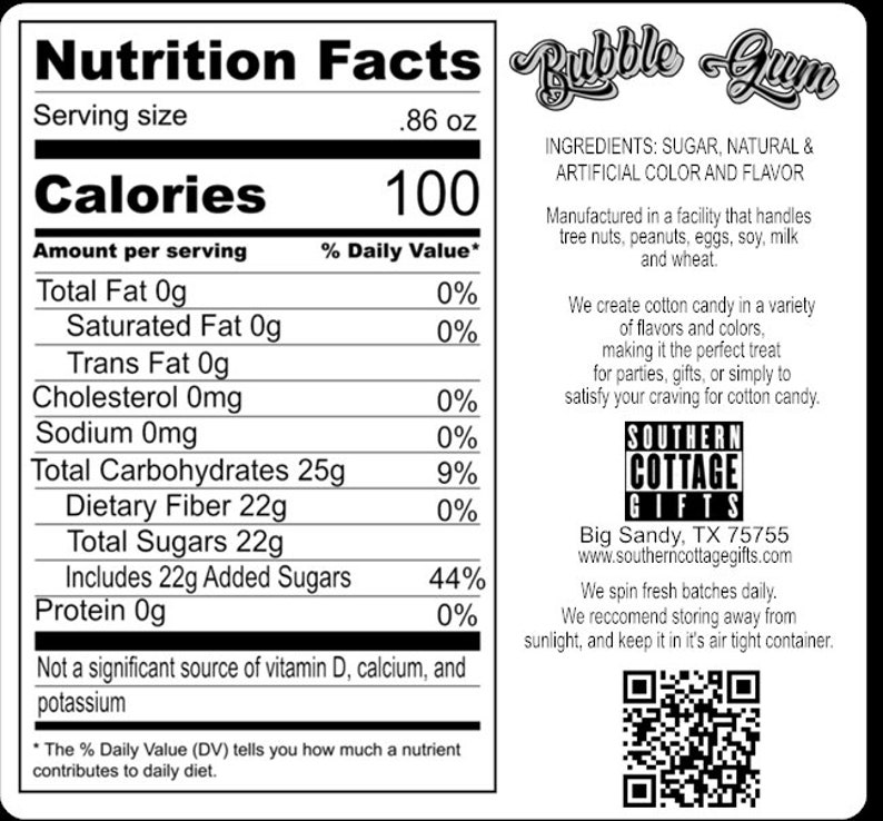 Bubble Gum Cotton Candy , 32oz Tub, Cotton Candy, - Etsy