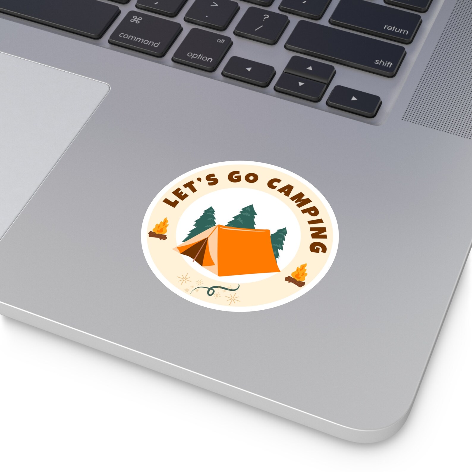 Let's Go Camping Sticker - World Travel Stickers Adventure Stickers ...