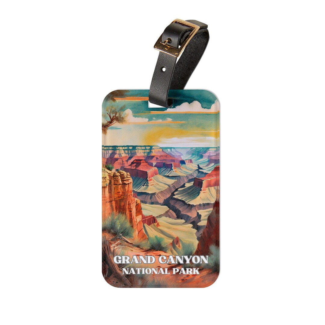 Luggage Tag - Grand Canyon National Park Arizona - Sturdy Leather Strap ...