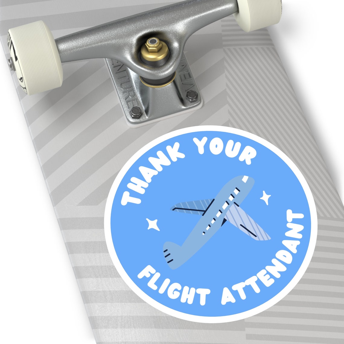 Flight Attendant Thanks Sticker - World Travel Stickers Airline ...