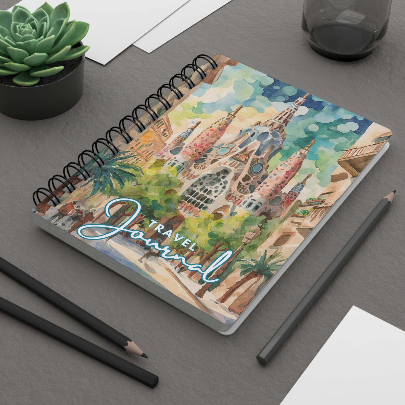 Spiral Bound Travel Journal - Barcelona Spain - Europe European Travel ...